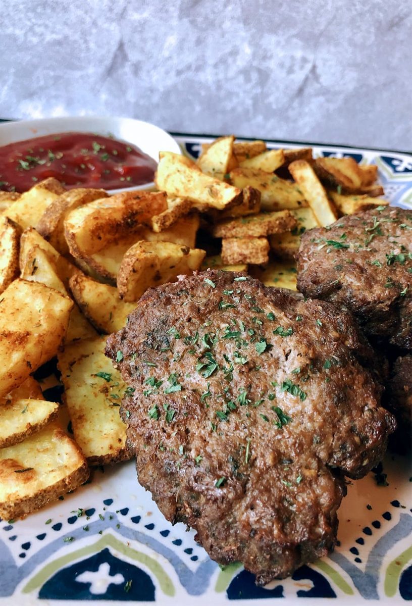 German Frikadellen and Skillet Potatoes