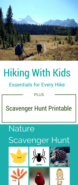 Hiking with Kids Essentials + Nature Scavenger Hunt
