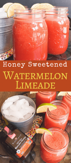 Honey Sweetened Watermelon Limeade
