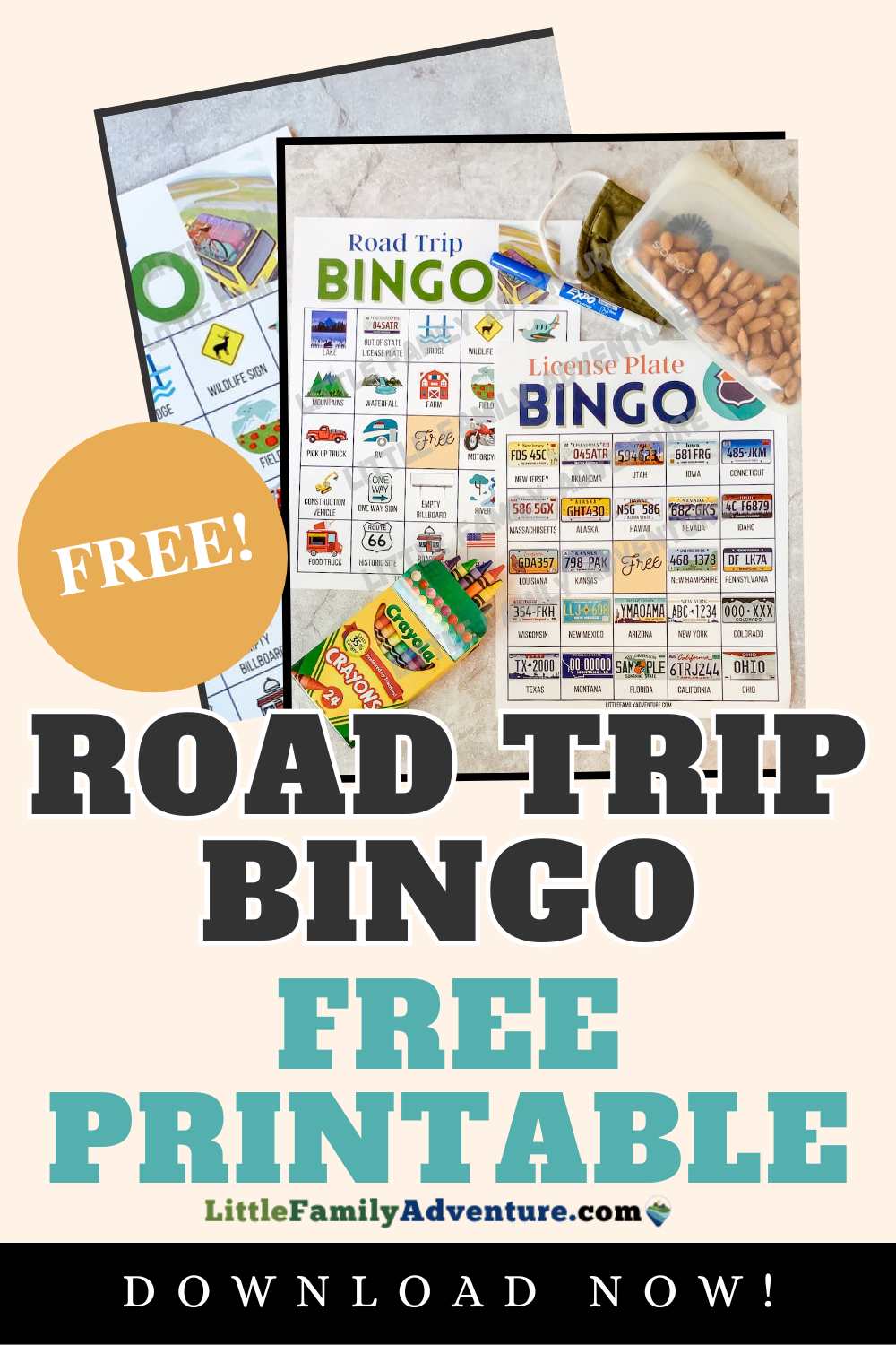 Before Your Next Road Trip, Download These FREE Car Bingo Printable Cards