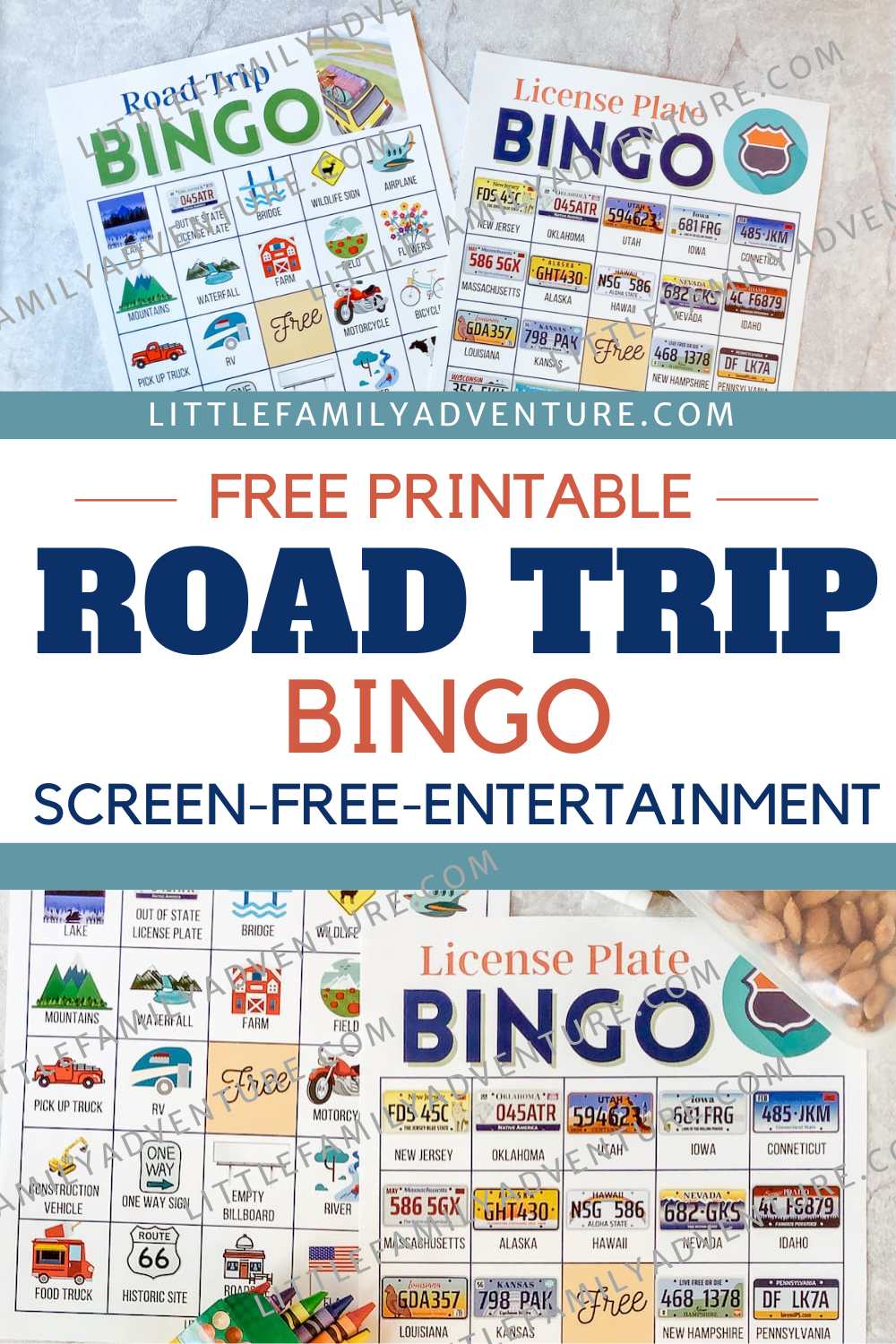 Before Your Next Road Trip, Download These FREE Car Bingo Printable Cards