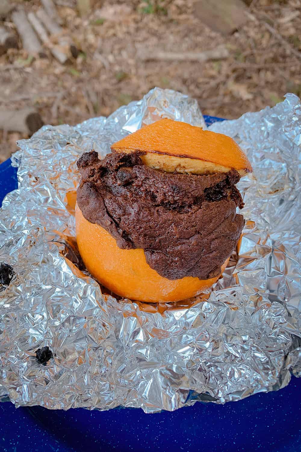 Here's How to Make This Easy Chocolate Campfire Cake in an Orange