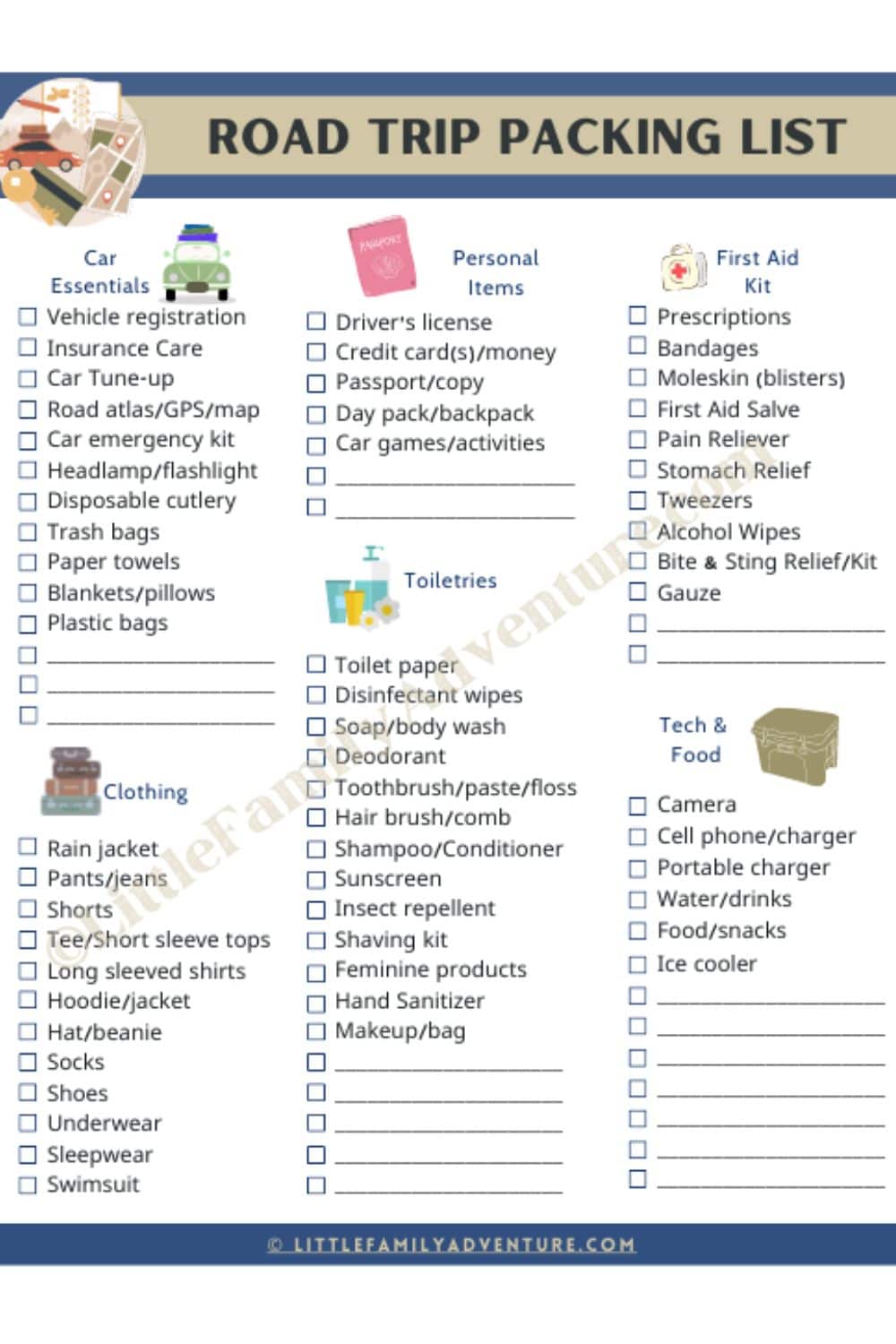 What You ll Need For A Fun Family Road Trip Weekend Packing List What You ll Need For A Fun Family Road Trip Weekend Packing List