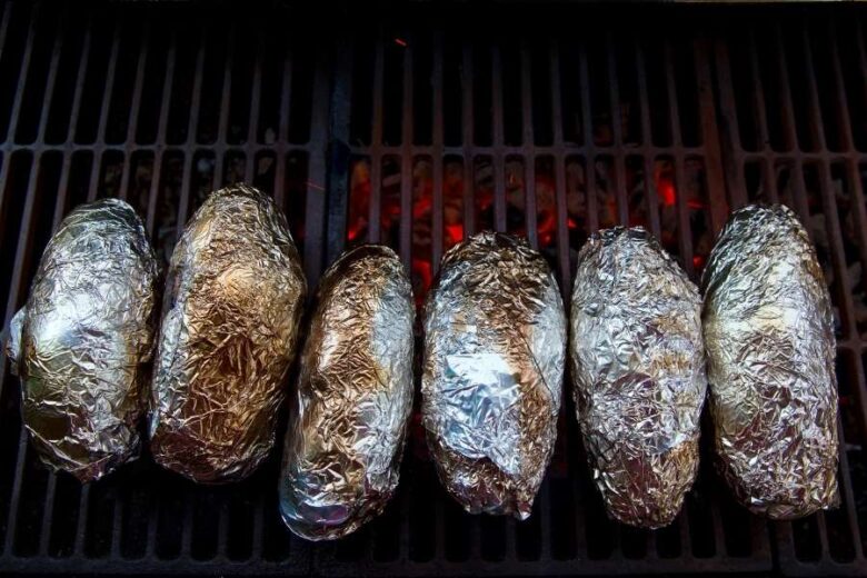 The Easiest Grilled Baked Potatoes (in foil) You'll Ever Make