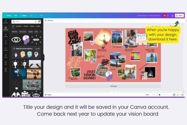 How to Make a Vision Board on Canva