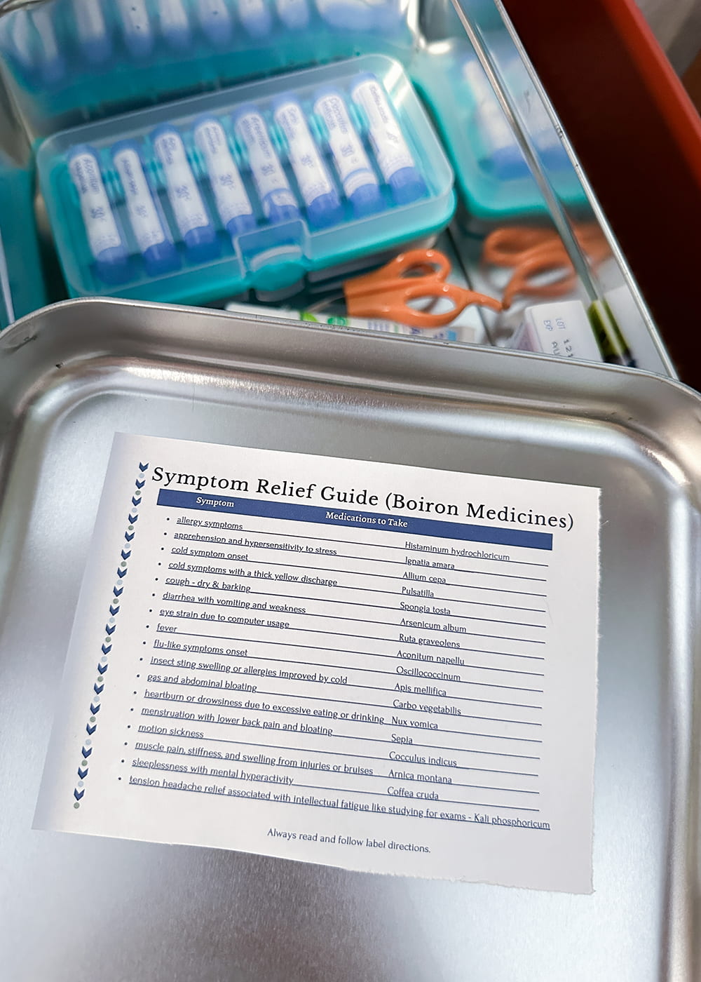 How to Create a Homeopathic First Aid Kit for College Students + Printable